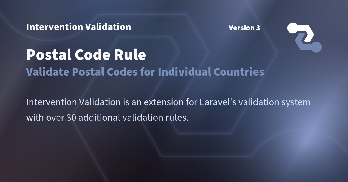 Postal Code Rule | Intervention Validation v3 | intervention.io