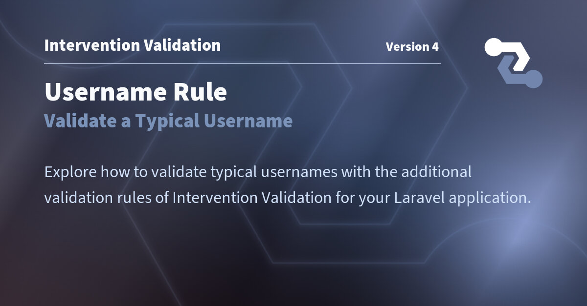 Username Rule | Intervention Validation v4 | intervention.io